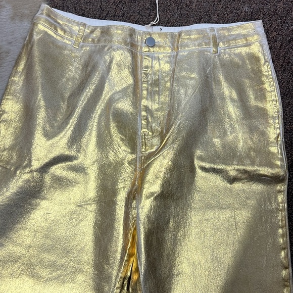Bibi Clothing | Pants & Jumpsuits | Gold Metallic Pants | Poshmark